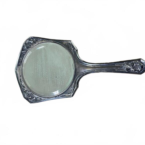 Bath | Antique Art Nouveau Silver Plated Repousse Hand Mirror | Poshmark